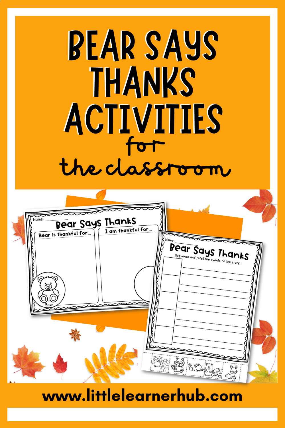 Bear Says Thanks Activities