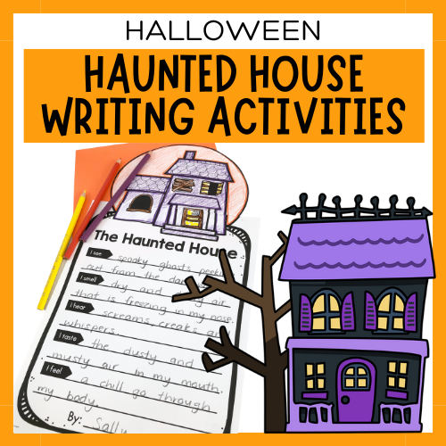 Halloween Writing Worksheets | Haunted House for Sale | Describe a ...